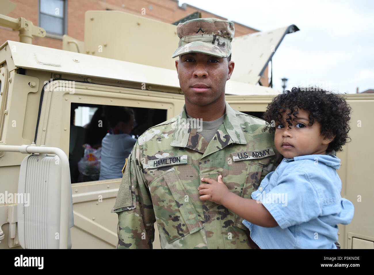 Pvt. Jahari Hamilton, a construction engineer assigned to the 317th ...