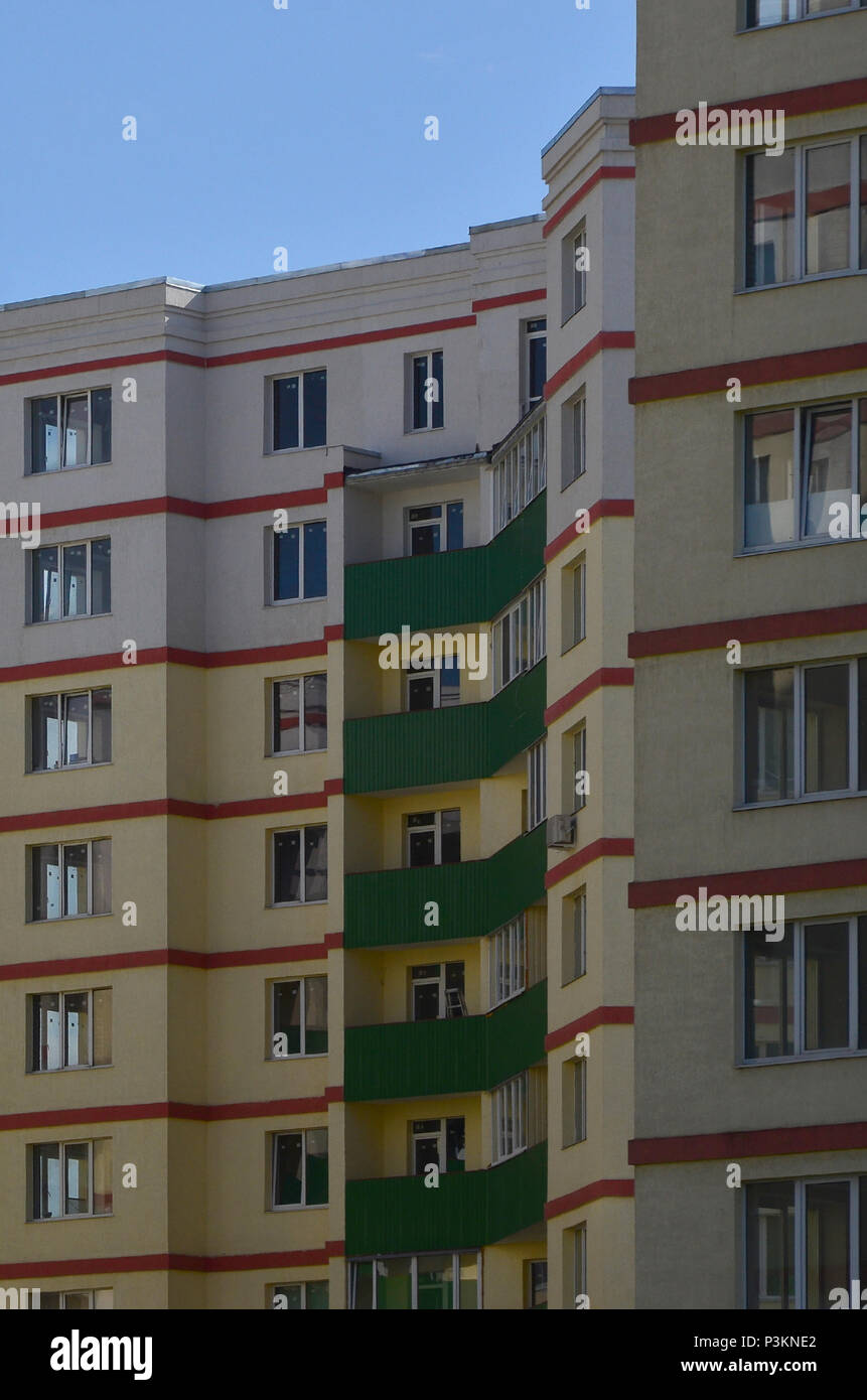 New or recently completed multi-storey residential building with ...