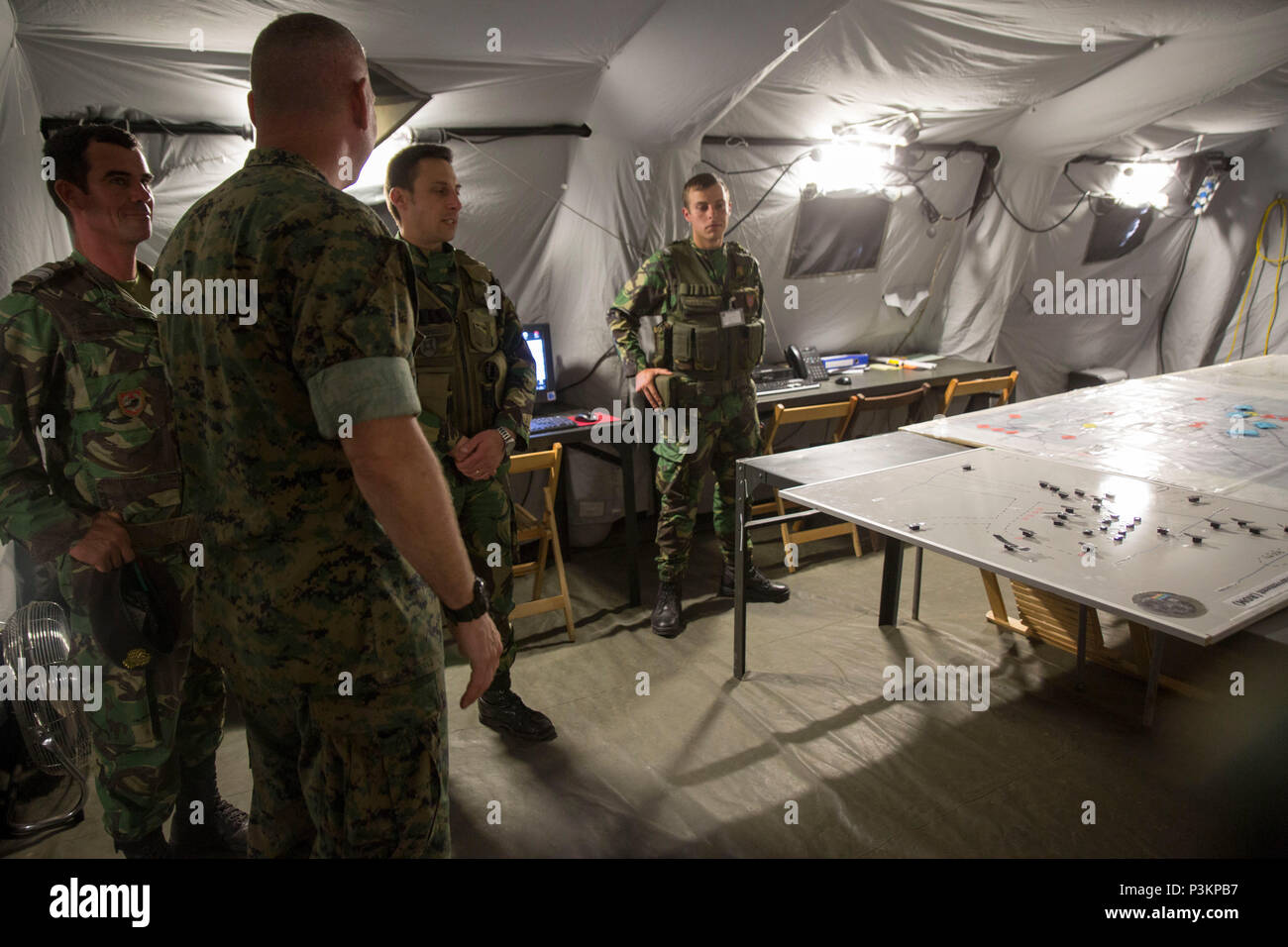 U.S. Marine Corps Lt. Col. Sean Wilson, operations officer for the ...