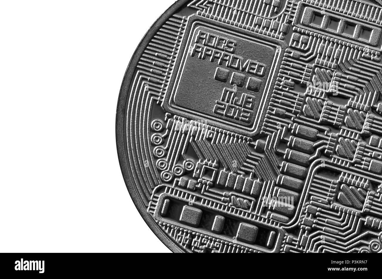 Bitcoin. Physical bit coin. Digital currency. Cryptocurrency mining ...