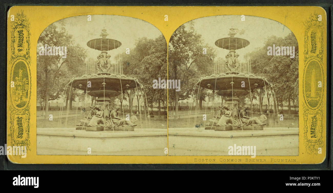 40 Boston Common Brewer fountain, from Robert N. Dennis collection of ...