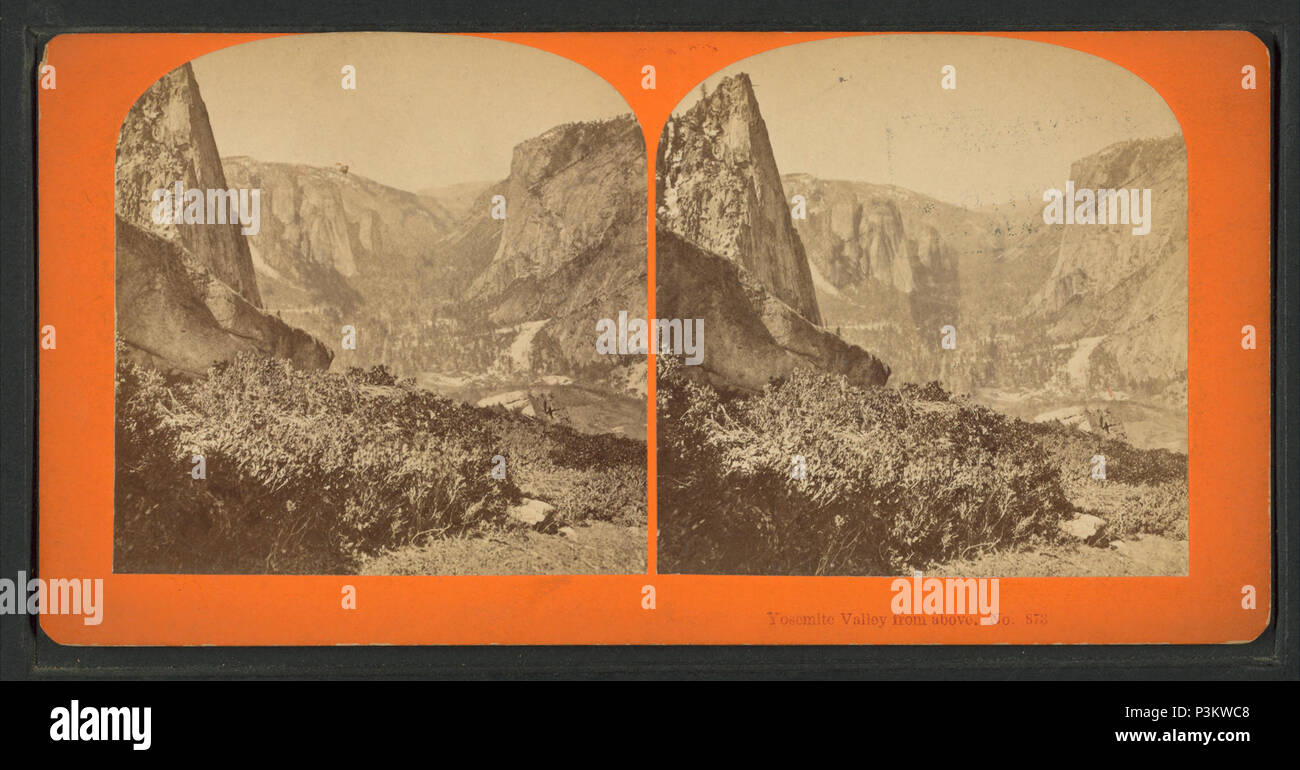 389 Yosemite Valley, from above, by G.H. Aldrich & Co Stock Photo - Alamy