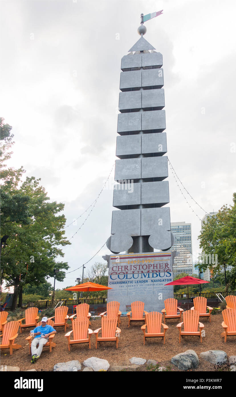 Christopher Columbus Monument at Penn's Landing Philadelphia PA Stock Photo - Alamy