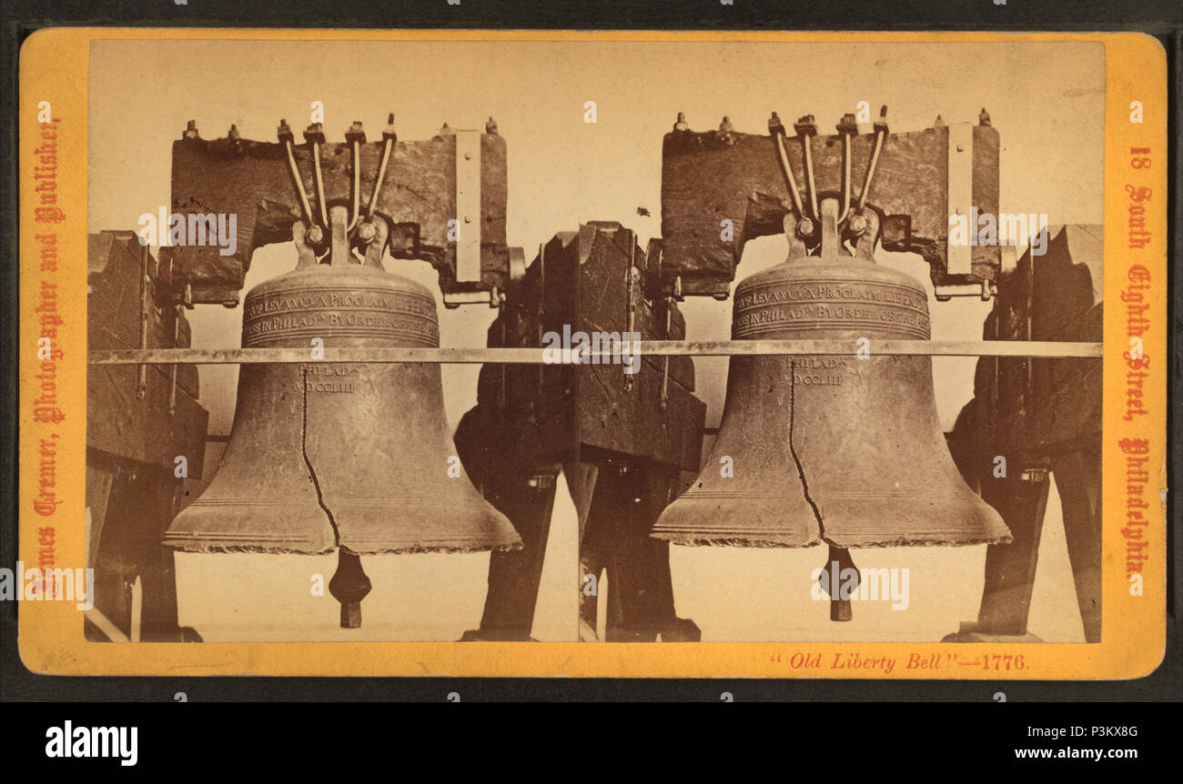 5 "Old Liberty Bell," 1776, by Cremer, James, 1821-1893 16 Stock Photo ...