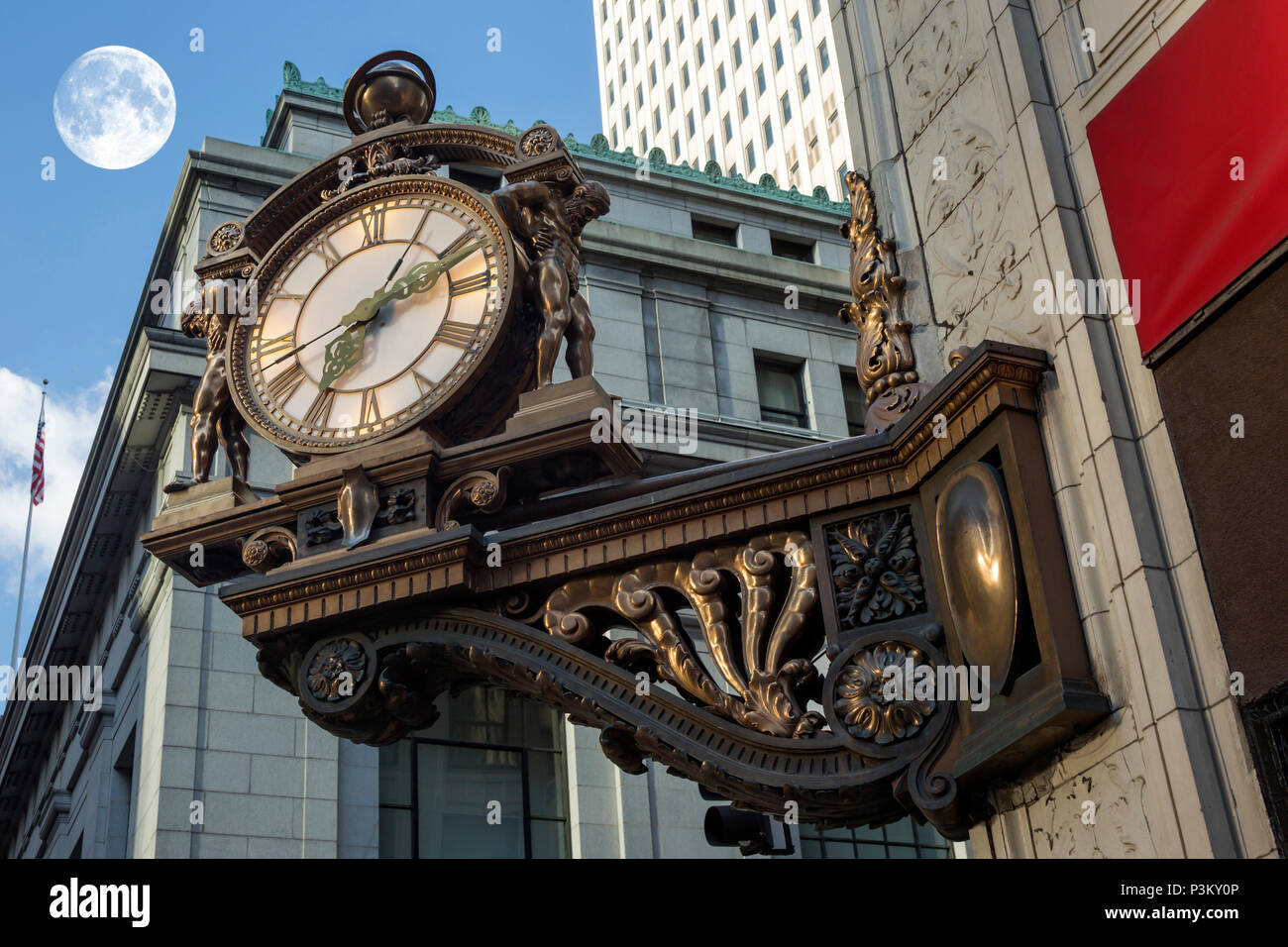 PUBLIC CLOCK KAUFMANN DEPARTMENT STORE BUILDING SMITHFIELD STREET ...