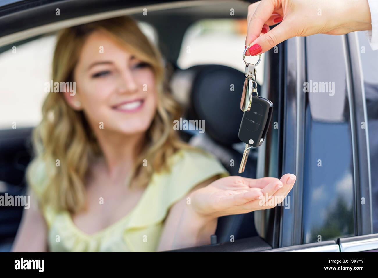 Receiving car keys hi-res stock photography and images - Alamy