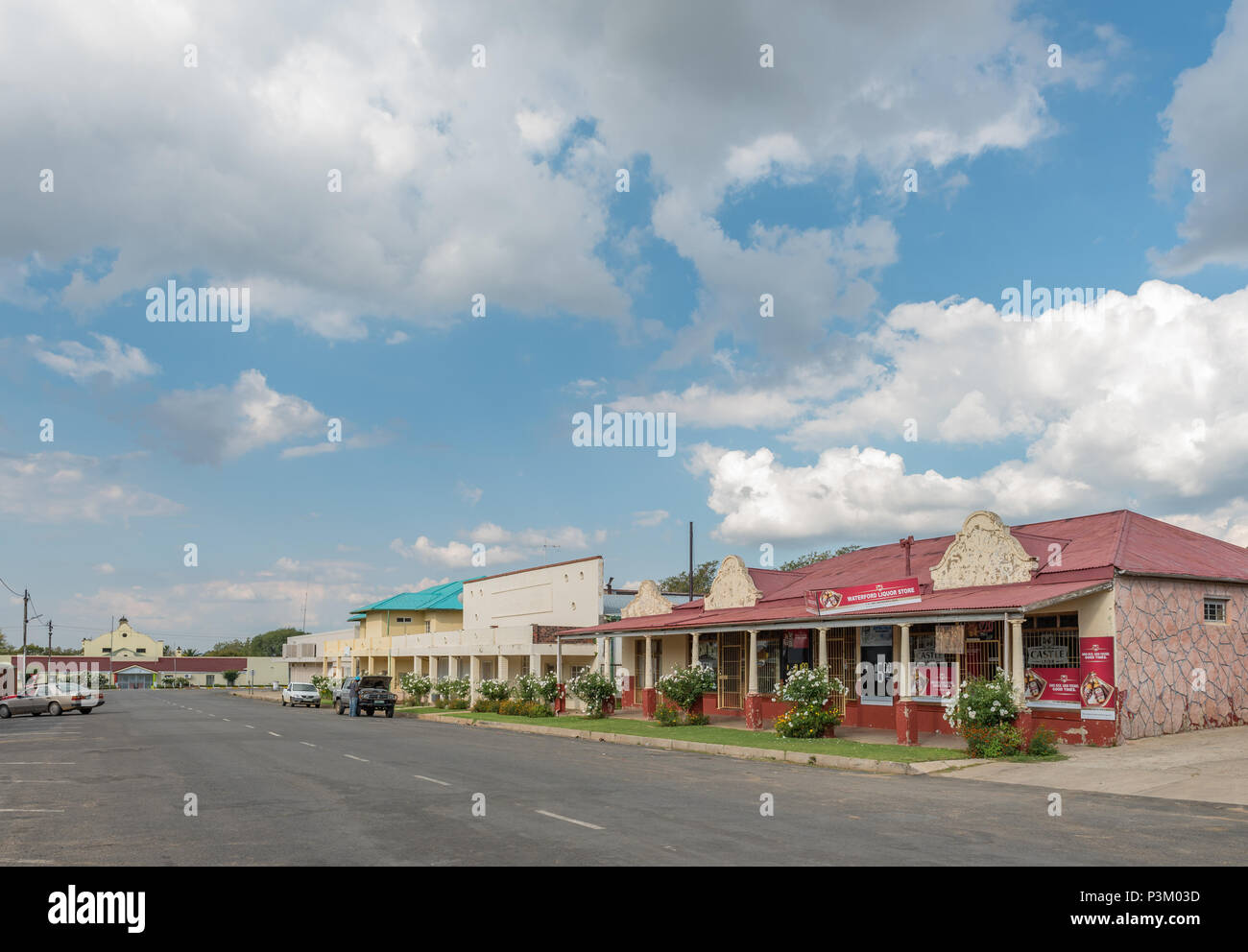 DEWETSDORP, SOUTH AFRICA - APRIL 1, 2018: A street scene, with ...
