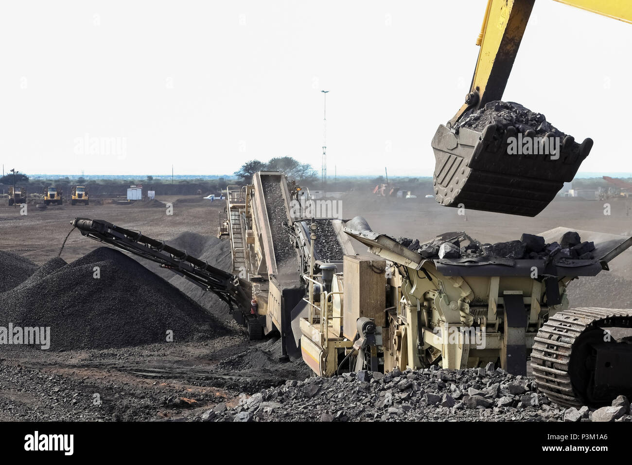 Manganese Mining sorting and processing Stock Photo - Alamy