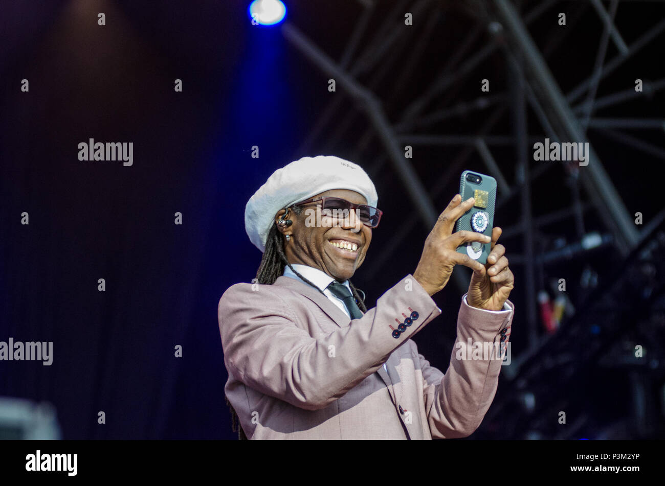 Chic Featuring Nile Rodgers Preforming Live Stock Photo - Alamy