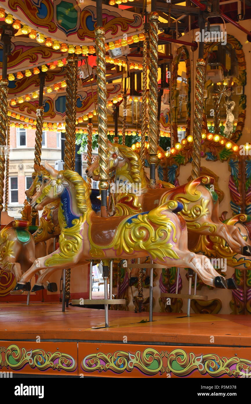 Tradirtionally colourful carousel ride hi-res stock photography and ...