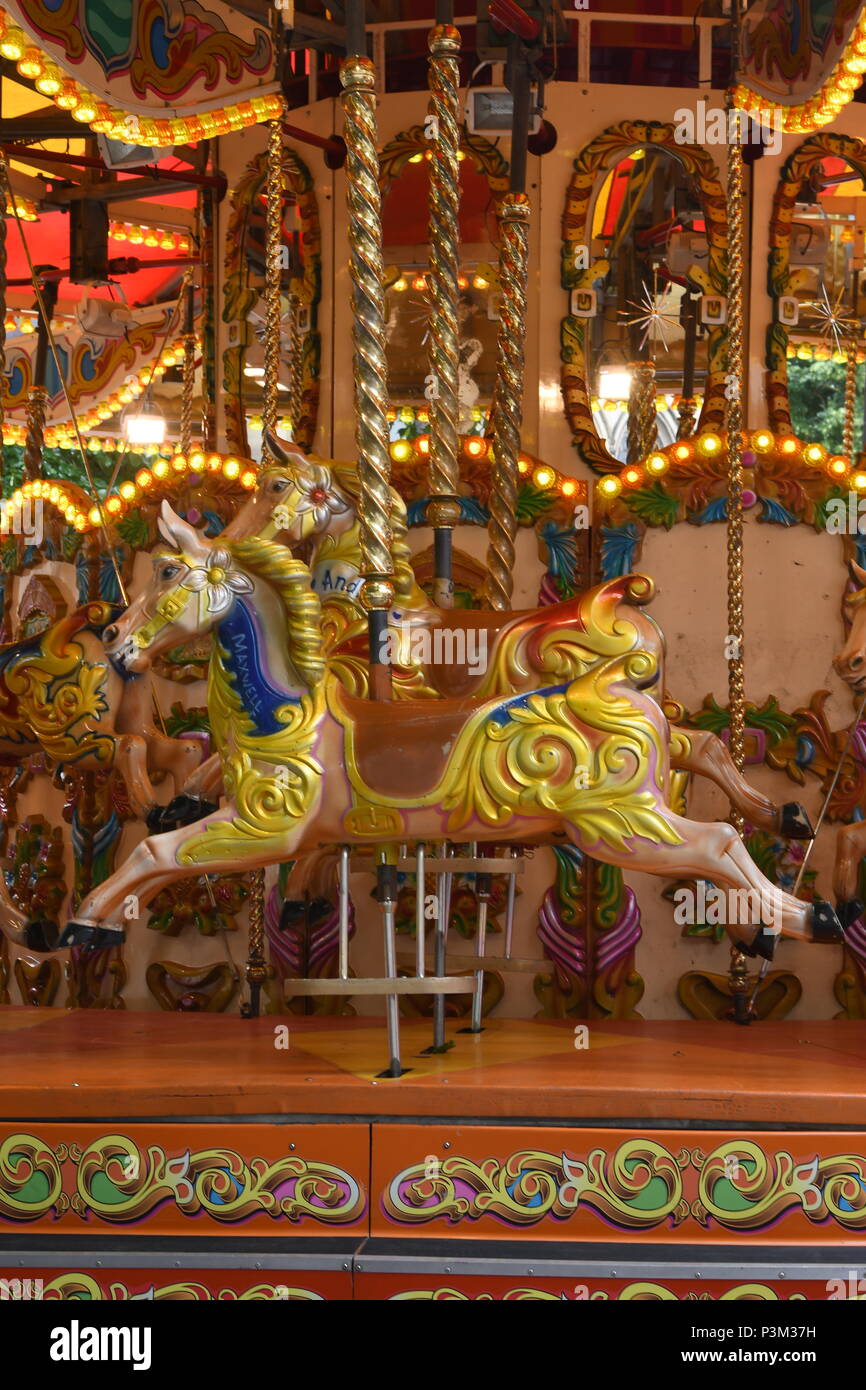 Tradirtionally colourful carousel ride hi-res stock photography and ...