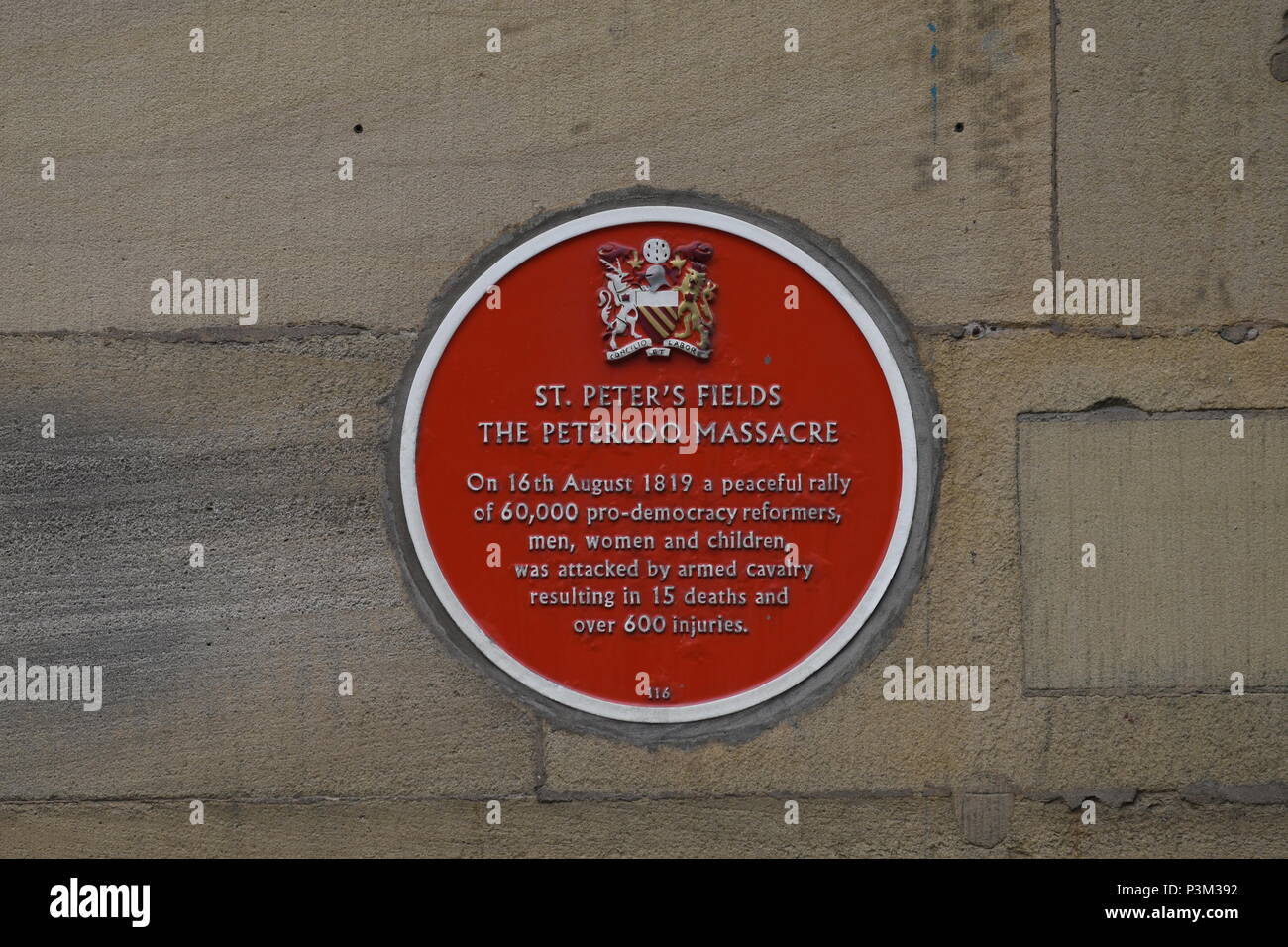 Peterloo plaque hi-res stock photography and images - Alamy