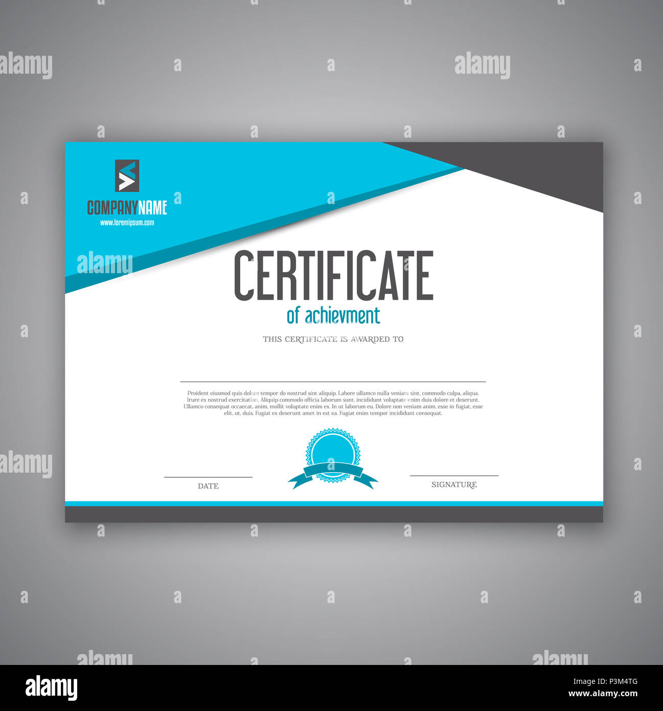 Modern design for a certificate or diploma Stock Photo - Alamy