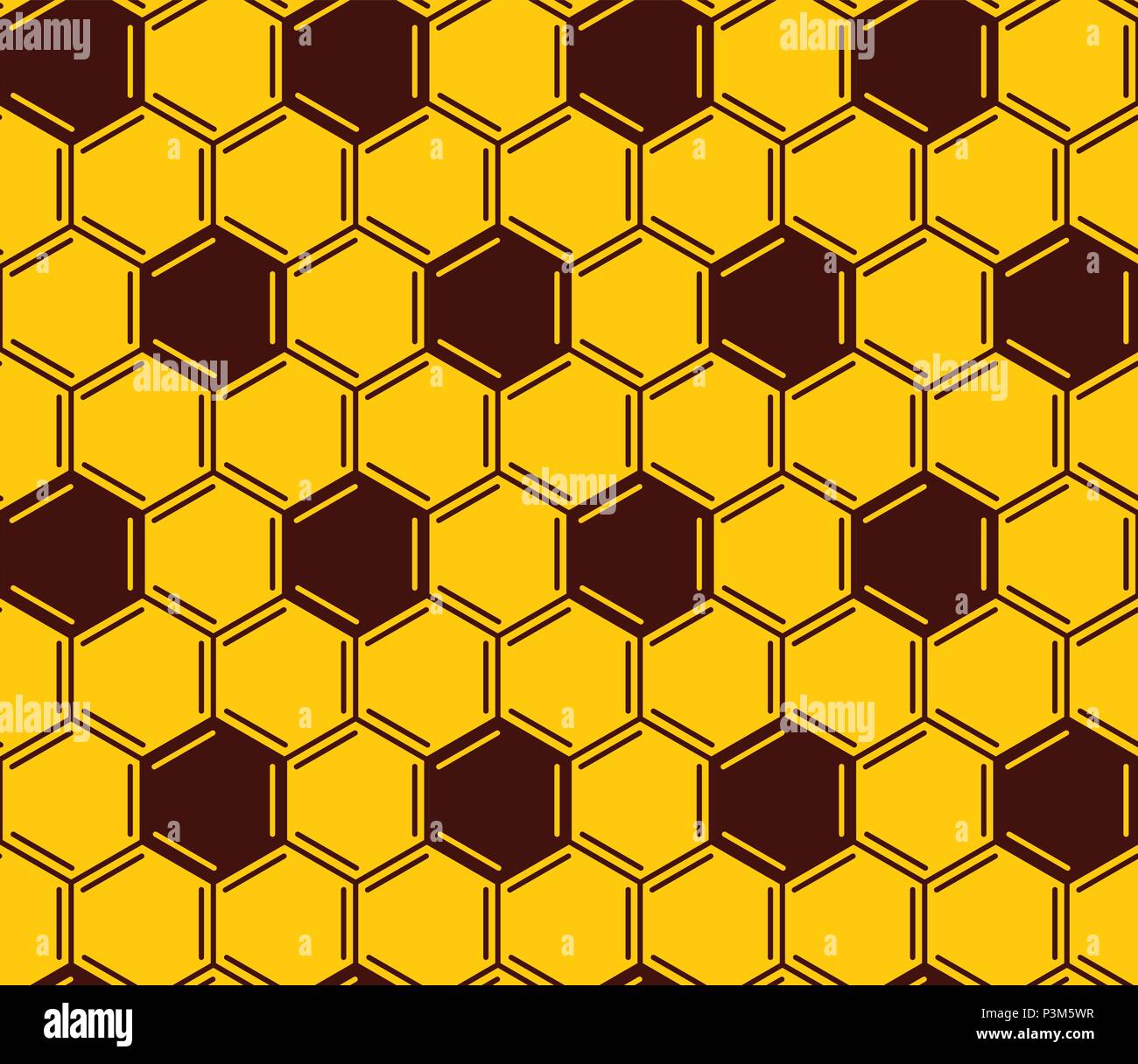 Vector Honeycomb Seamless Pattern Geometric Hexagonal Pattern On
