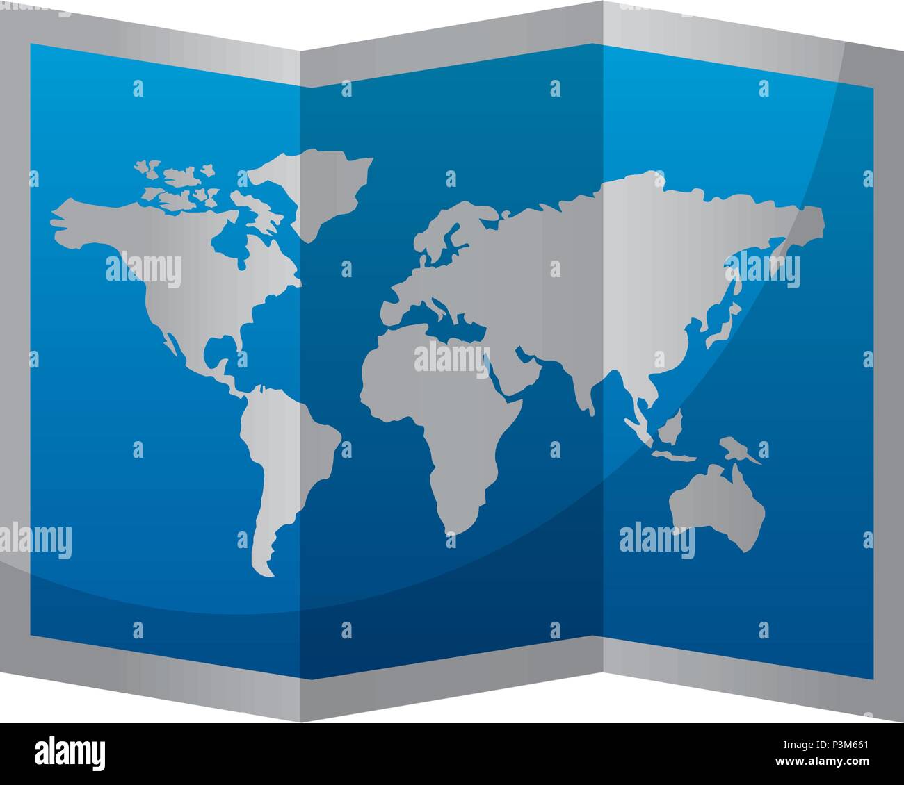 world paper map icon vector illustration design Stock Vector Image ...