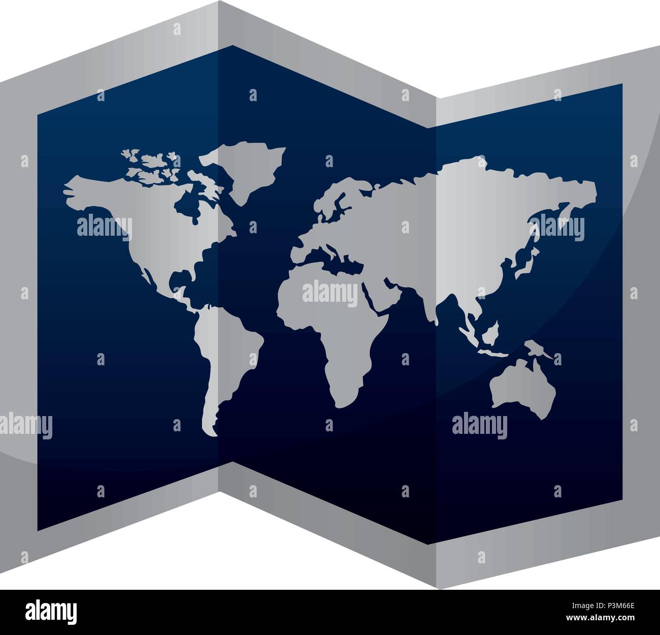 world paper map icon vector illustration design Stock Vector Image ...