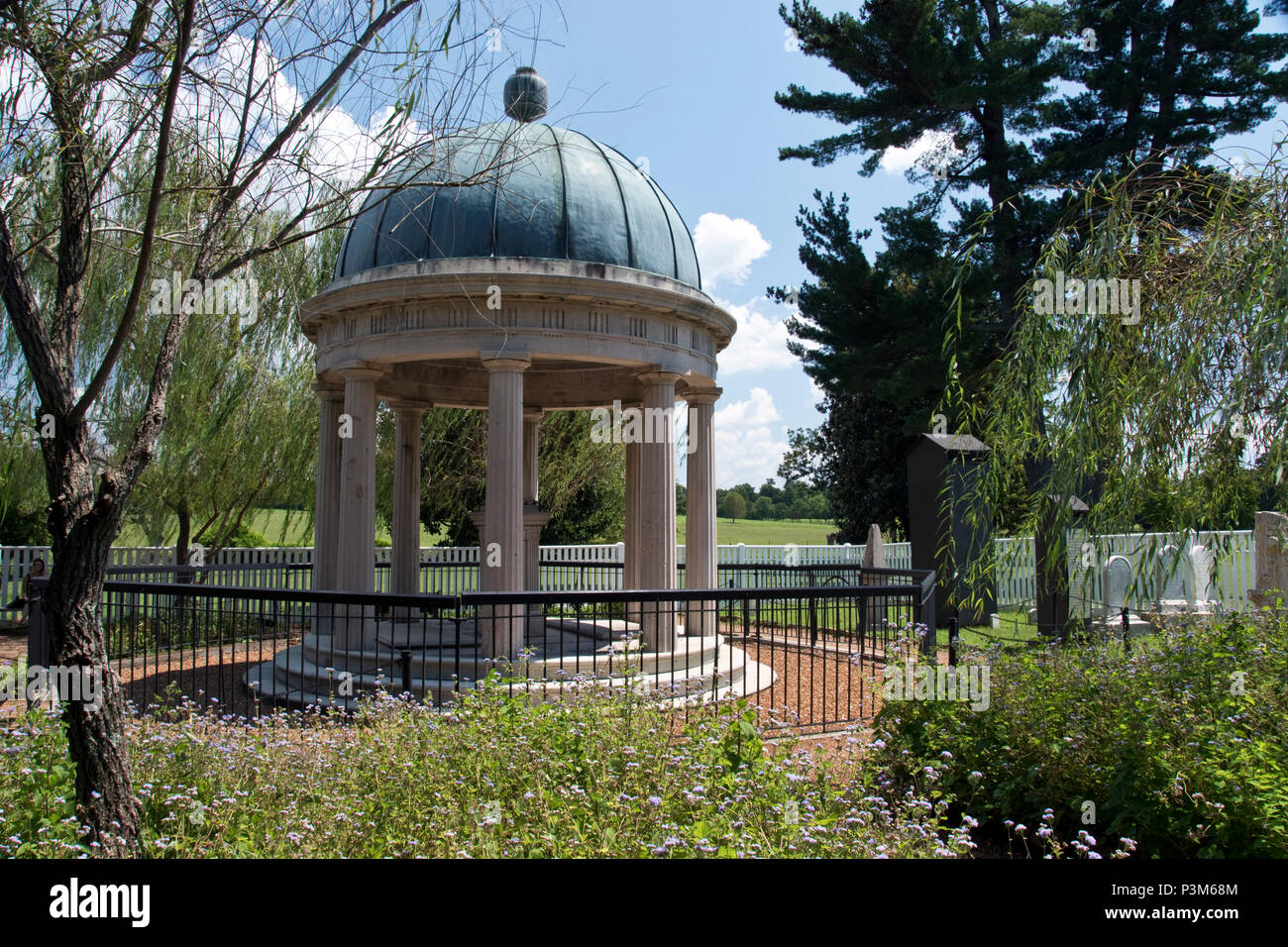 The tomb of president Andrew Jackson in the Hermitage garden, Nashville ...