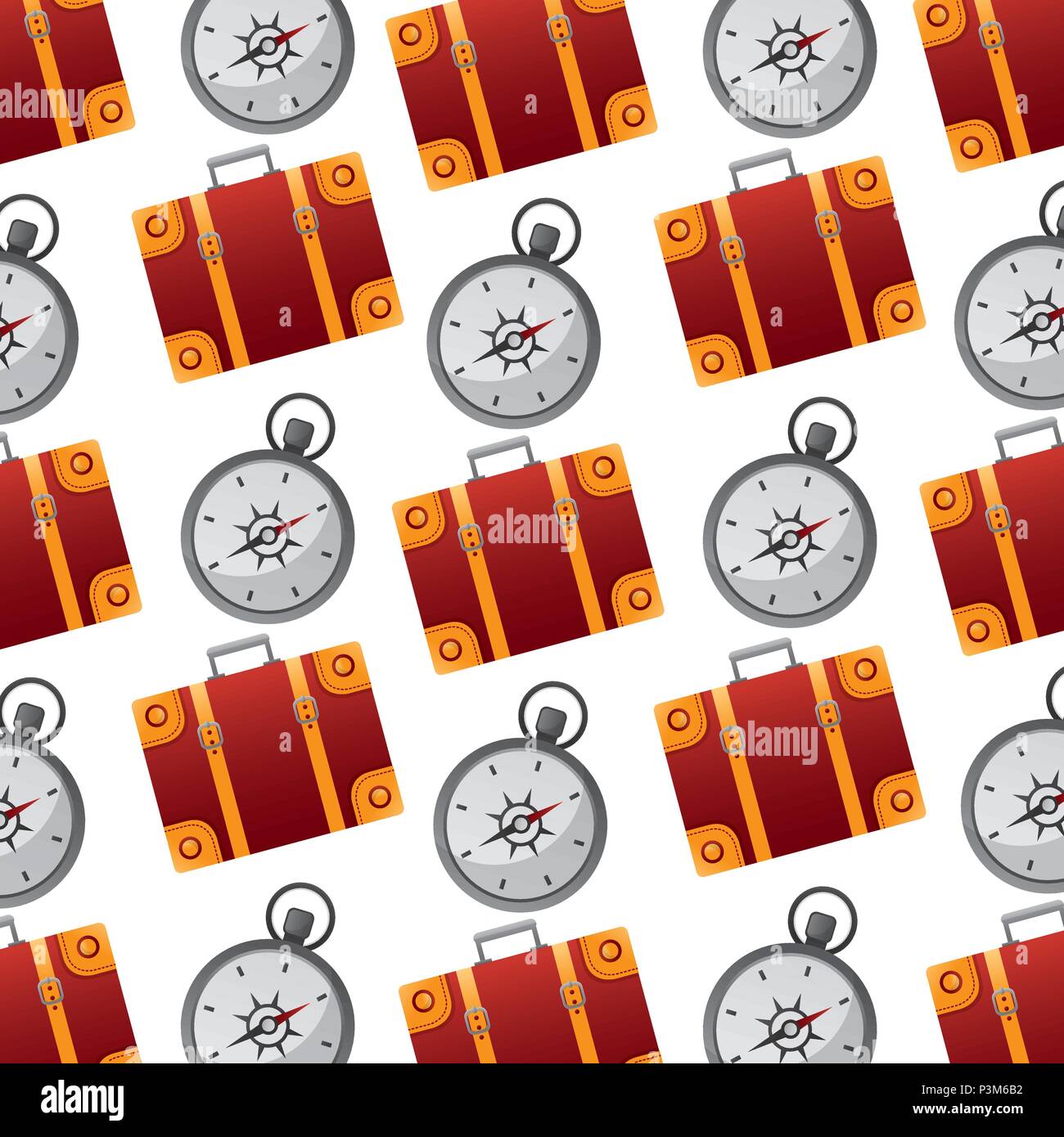 travel tourism set icons pattern background vector illustration design ...