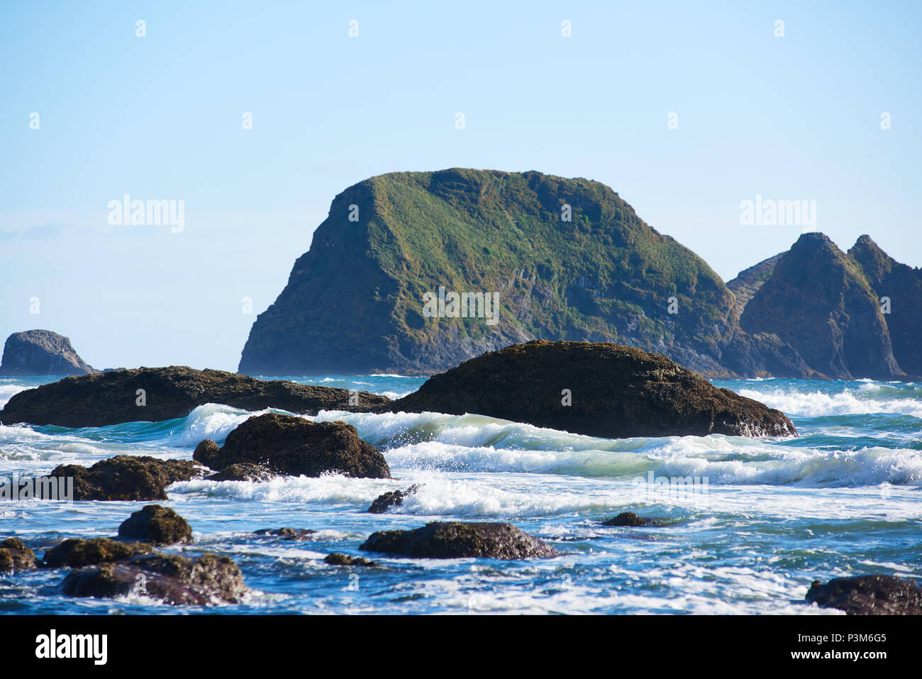 Offshore rocks, Short Beach, Oregon Stock Photo - Alamy