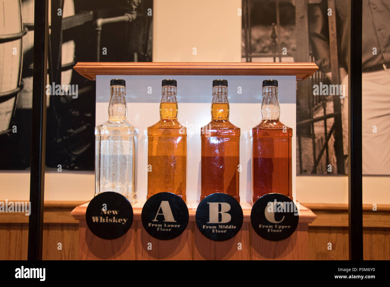Exhibits at the Jack Daniel Distillery visitor center, where Jack ...