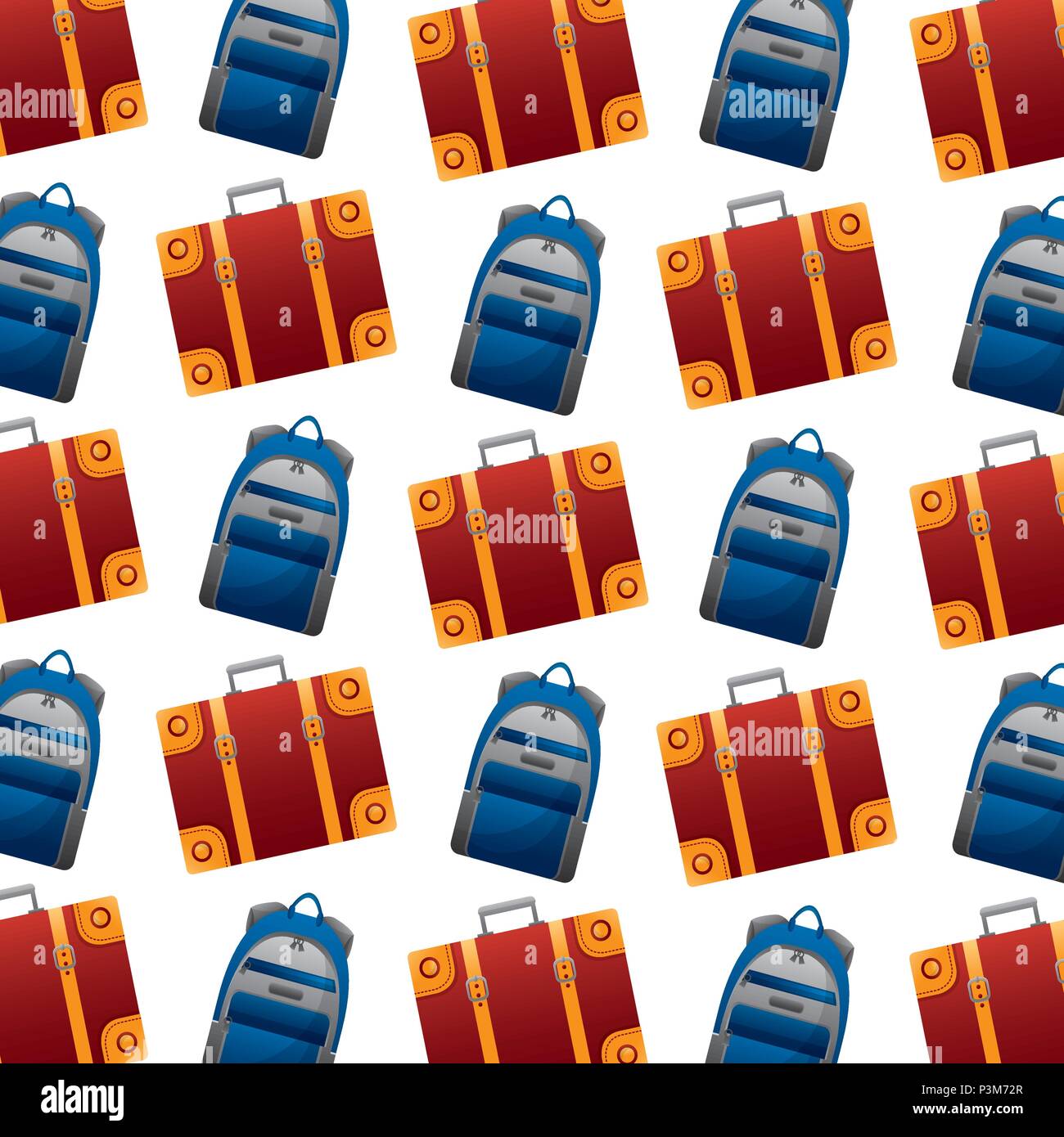 travel tourism set icons pattern background vector illustration design ...