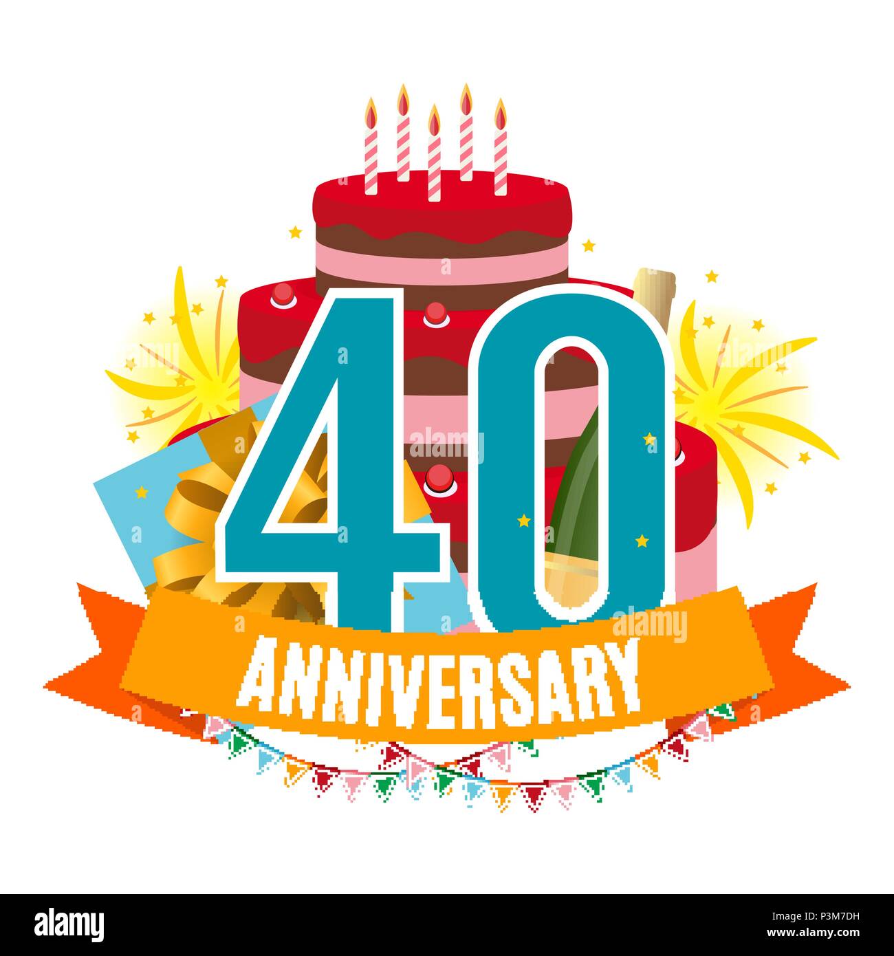 40th Work Anniversary Clip Art 40 Year Work Anniversary Png Etsy