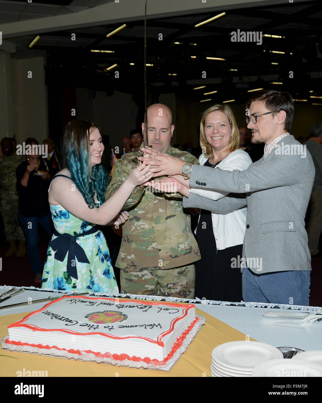 The Igyarto family, from left, daughter, Annalise; U.S. Army Garrison ...