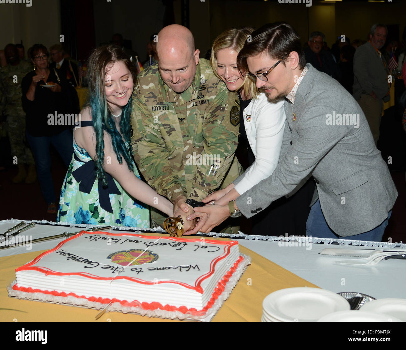 The Igyarto family, from left, daughter, Annalise; U.S. Army Garrison ...