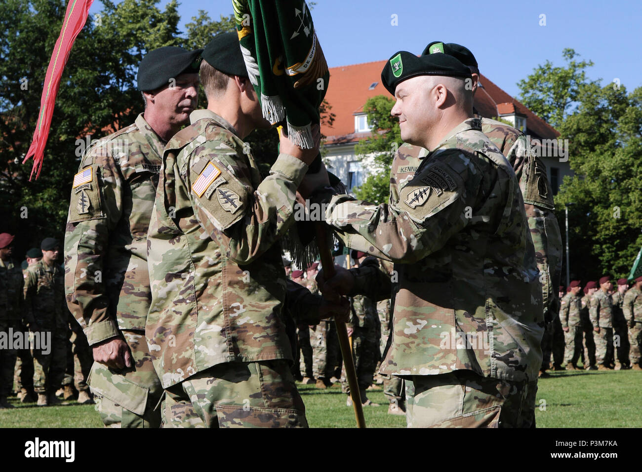 PANZER KASERNE, Germany – Lt. Col. Andrew R. Ries, incoming commander ...