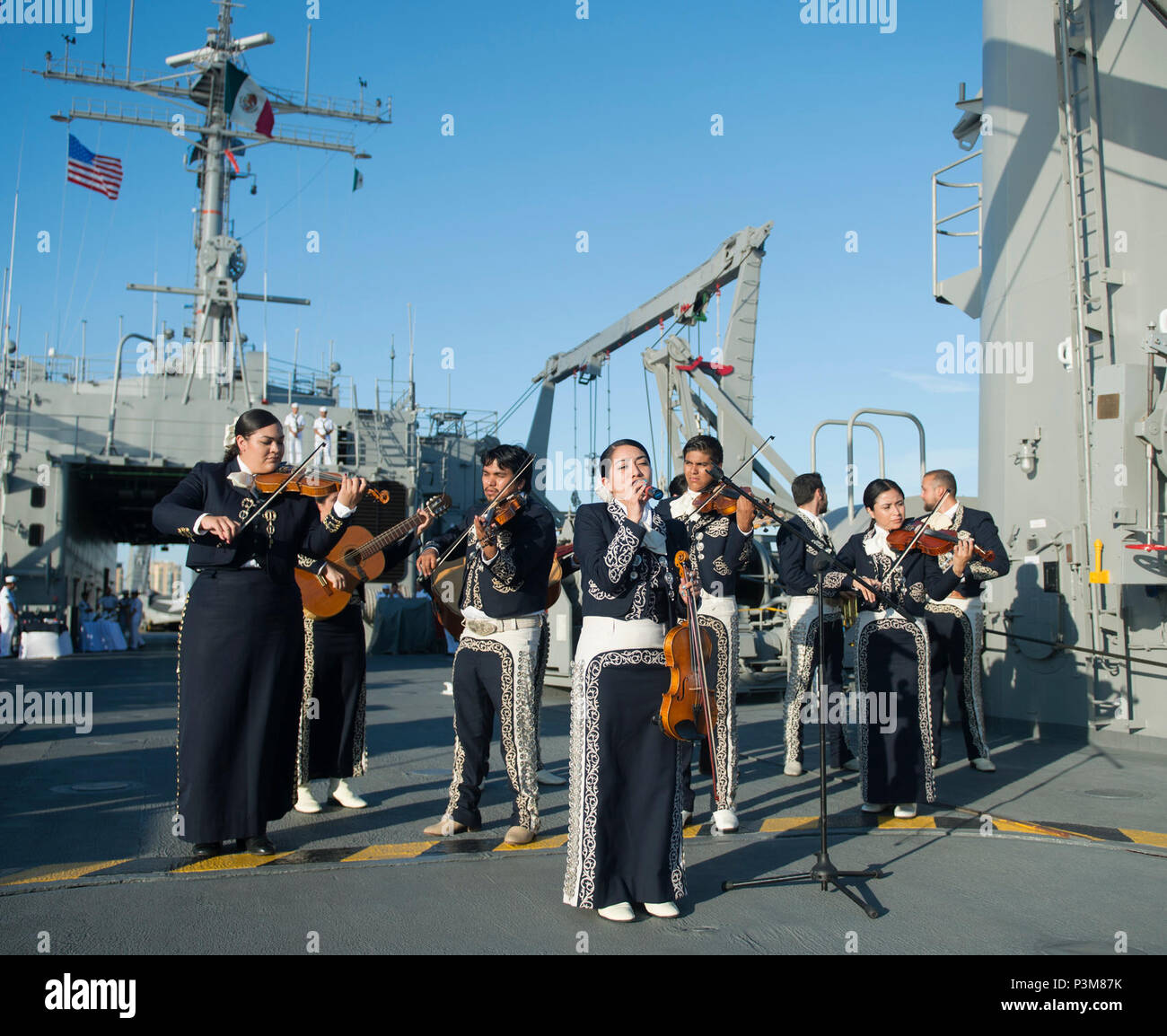 SAN DIEGO (July 5, 2016) A Mariachi band performs aboard the Mexican ...