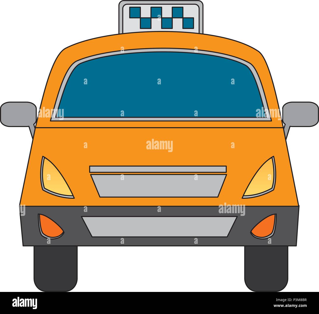 front view taxi transport public Stock Vector Image & Art - Alamy