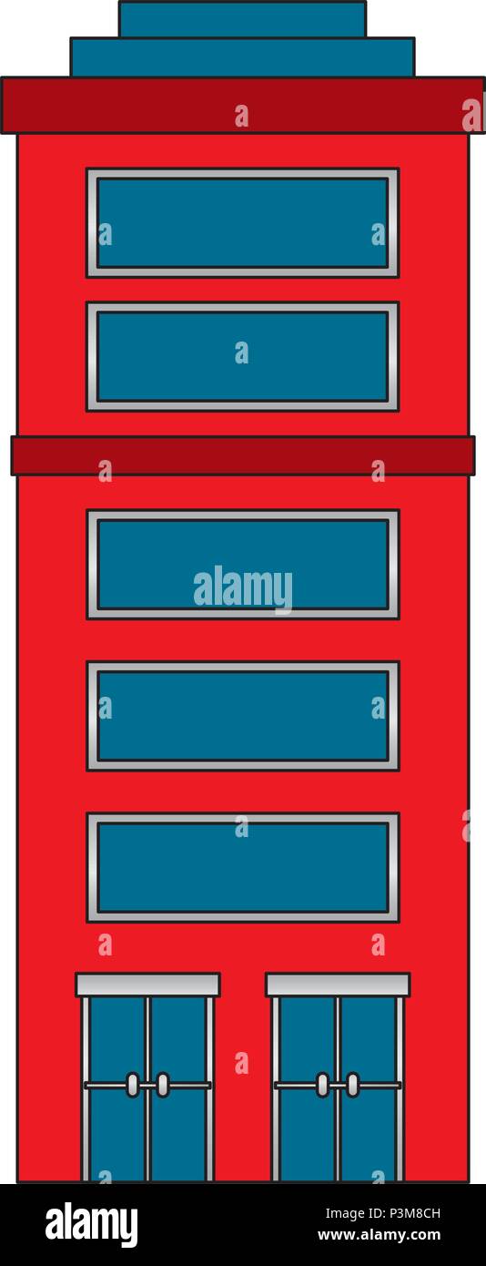 Glass windows office wall building Stock Vector Images - Alamy