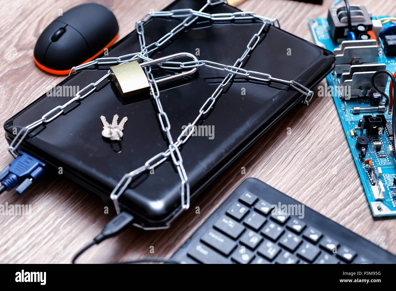 World Day without internet items of computer equipment Stock Photo - Alamy