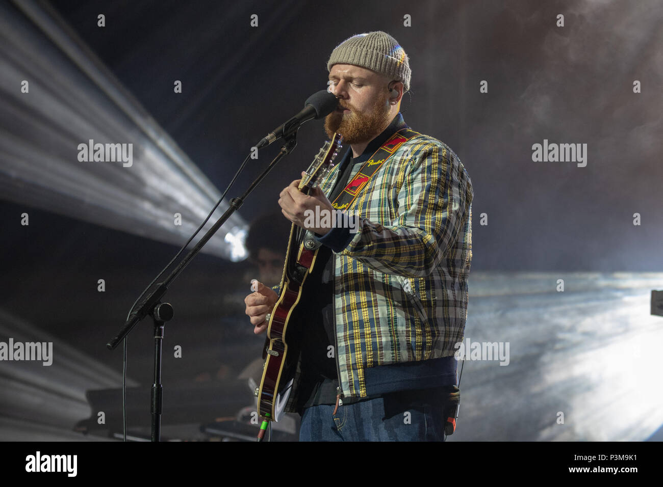 Scottish singer-songwriter Tom Walker performing at The Biggest Weekend ...