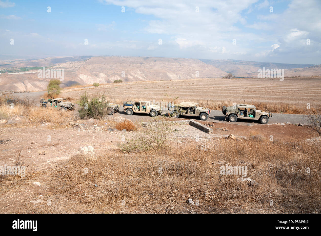 Army hammers in the Golan Heights Stock Photo - Alamy