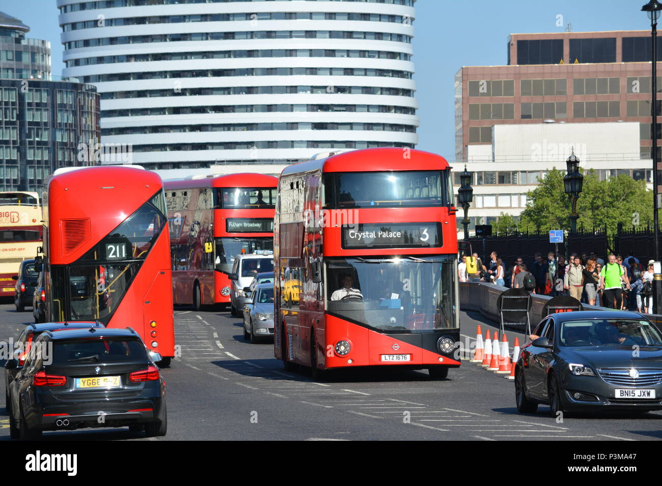Iconic London red double decker bus, London, United Kingdom Stock Photo ...