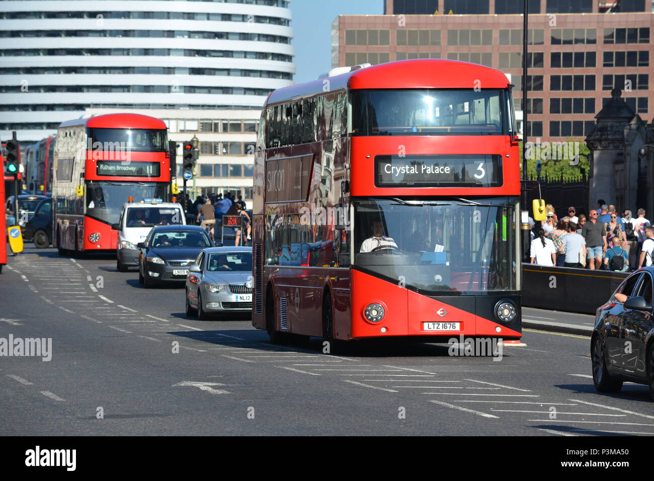 Iconic London red double decker bus, London, United Kingdom Stock Photo - Alamy