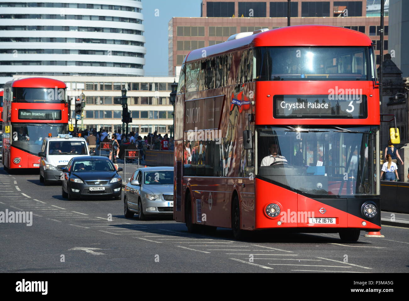 Iconic London red double decker bus, London, United Kingdom Stock Photo ...