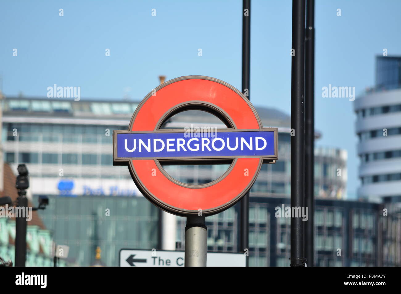 London Underground Roundel station sign in London, England, United ...