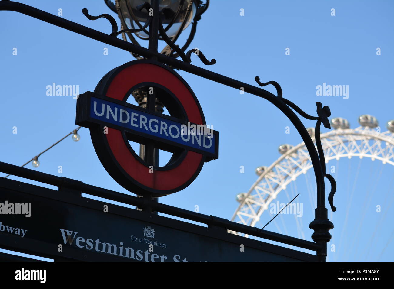 London Underground Roundel station sign in London, England, United ...