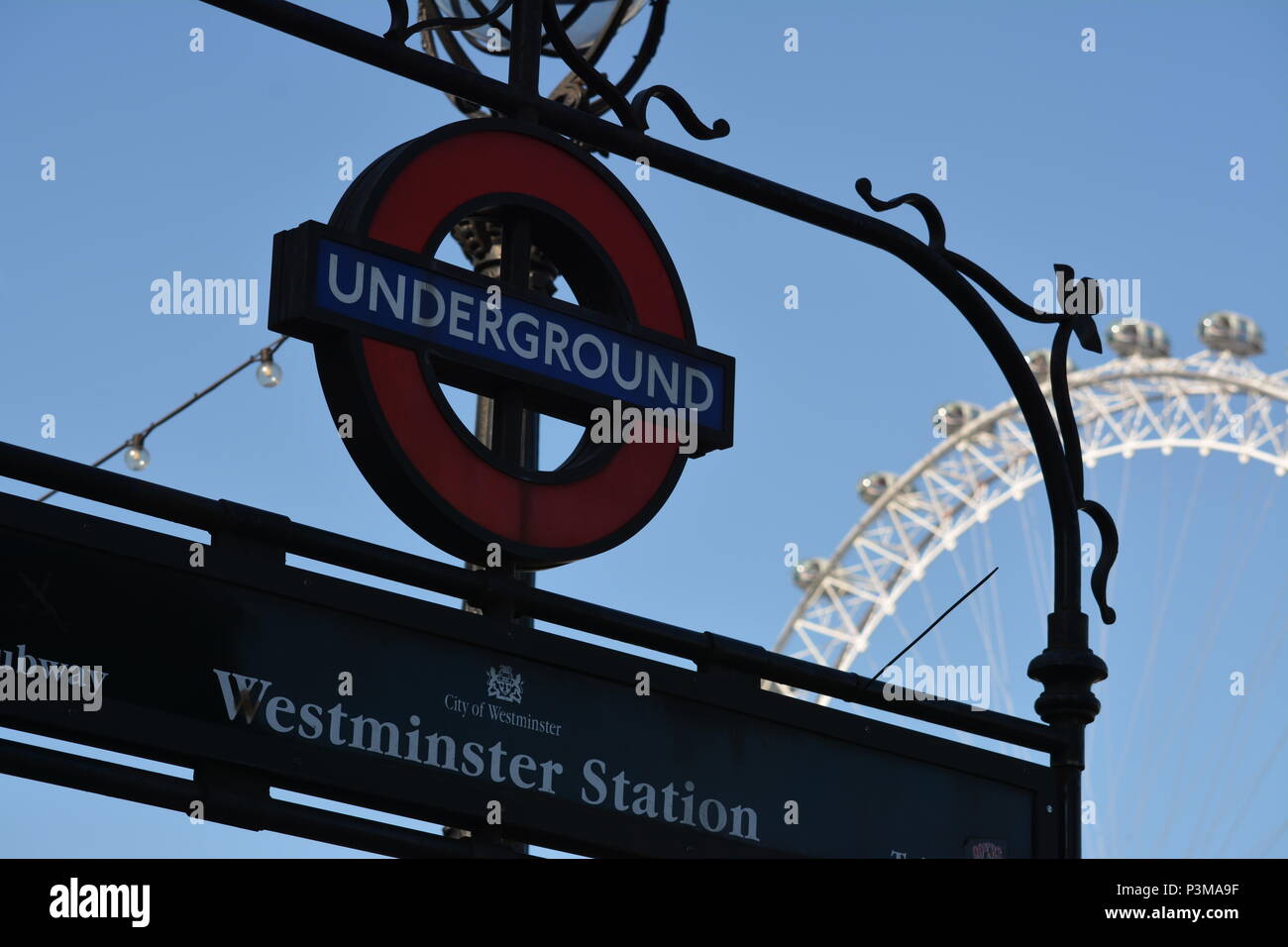 London Underground Roundel station sign in London, England, United ...