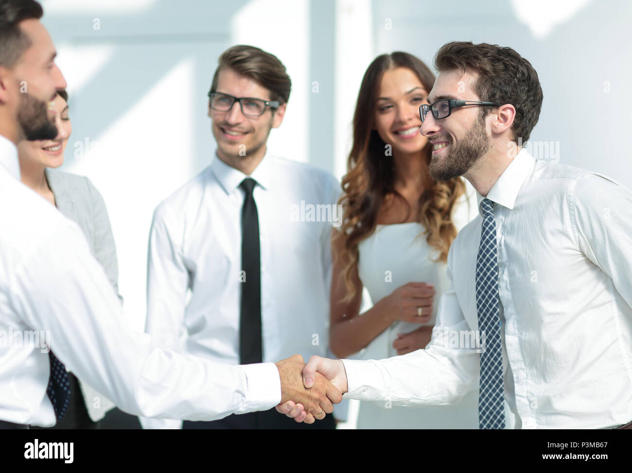 confident handshake of business partners Stock Photo - Alamy