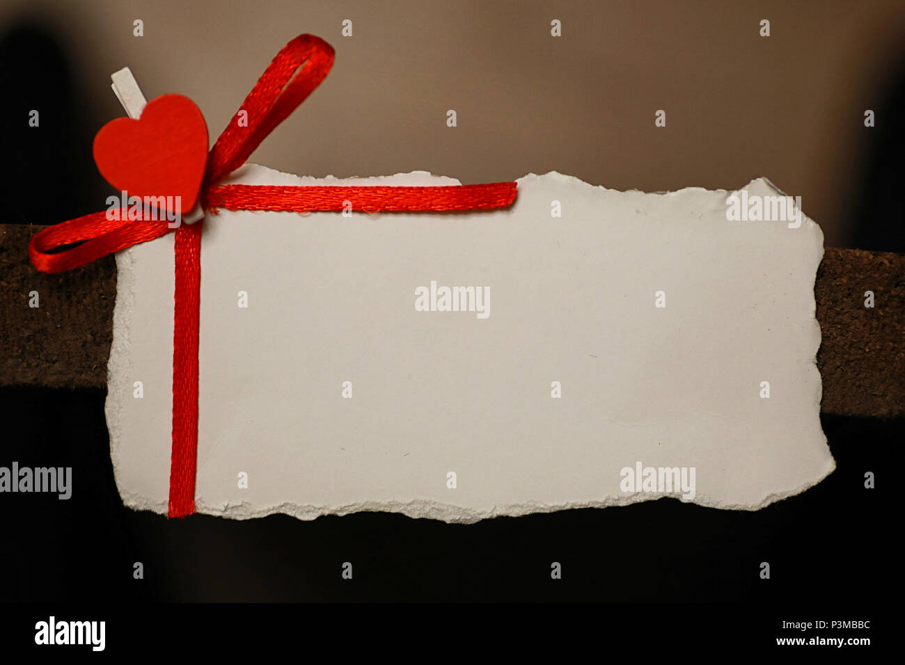 white sheet of paper love notes and heart shape Stock Photo - Alamy