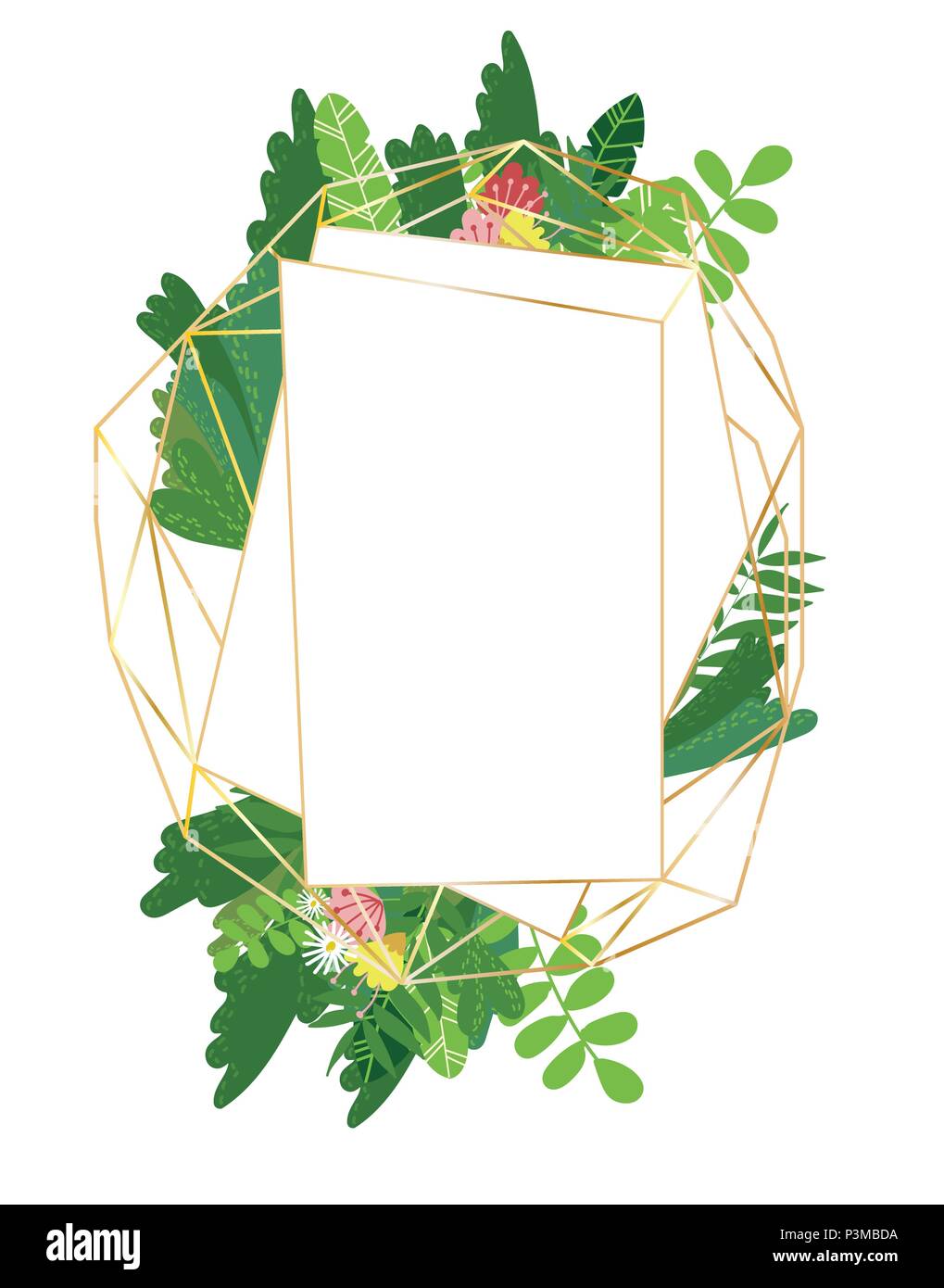 Geometric botanical vector design frame Stock Vector Image & Art - Alamy
