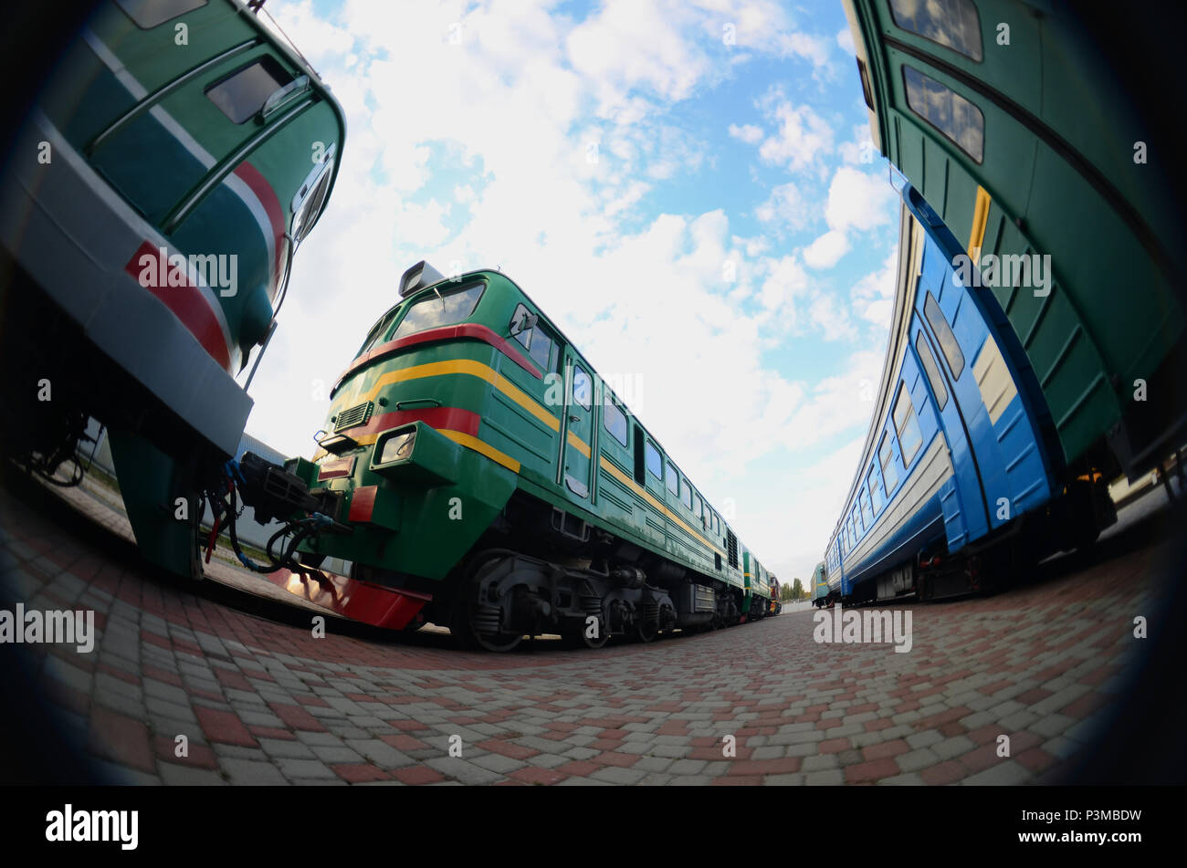 Photo of modern electric trains of Russian production. Strong ...