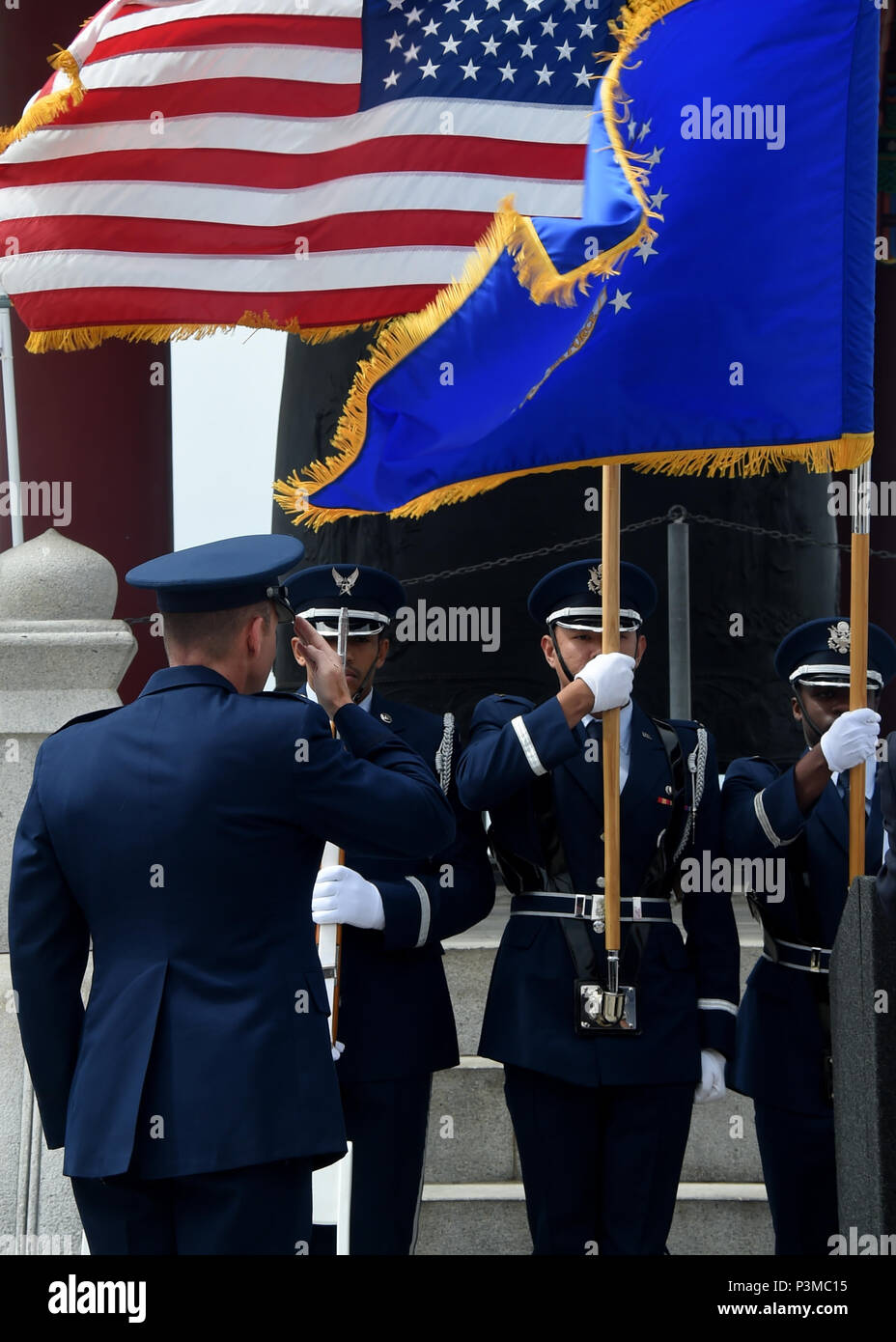 U.S. Air Force Col. Charles P. Roberts, commander of the 61st Air Base ...
