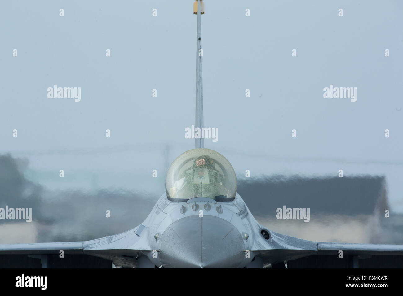 A U.S. Air Force F-16 fighter jet from Misawa Air Base, Japan, refuels ...