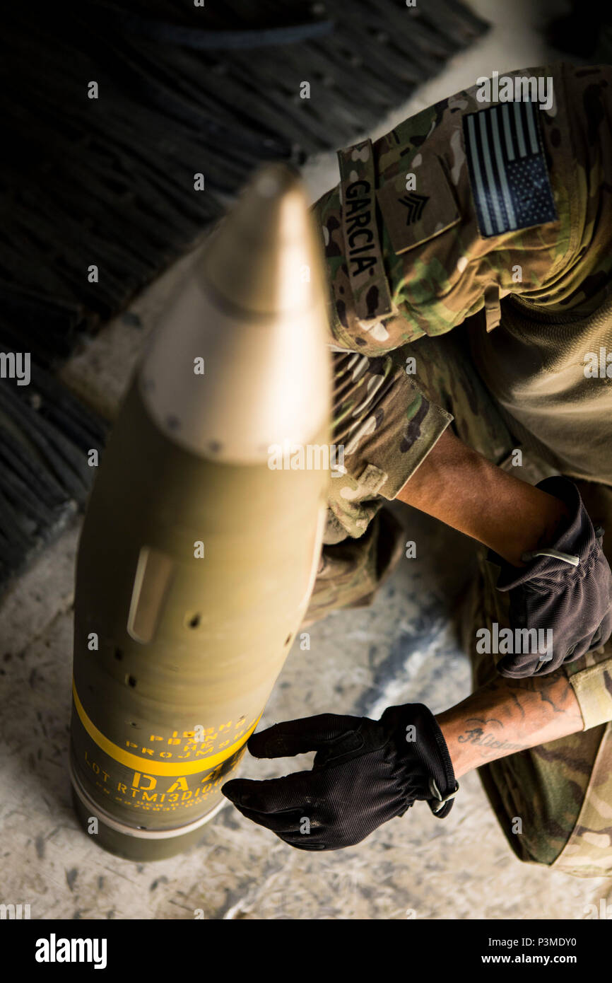 A U.S. Army Soldier with Battery C, 4th Battalion, 1st Field Artillery ...