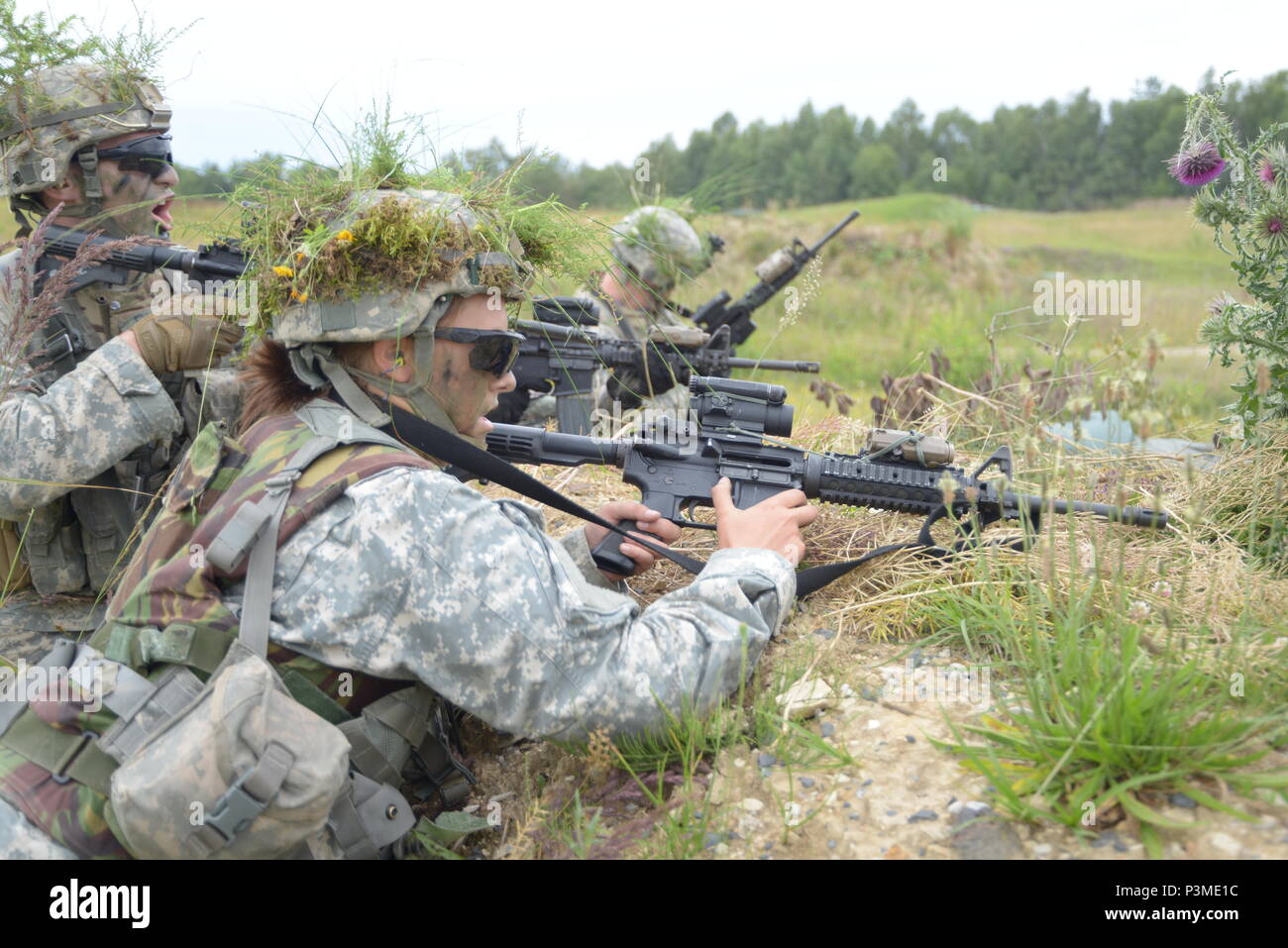 U.S. Military Academy cadets engage targets as part of the British Army ...