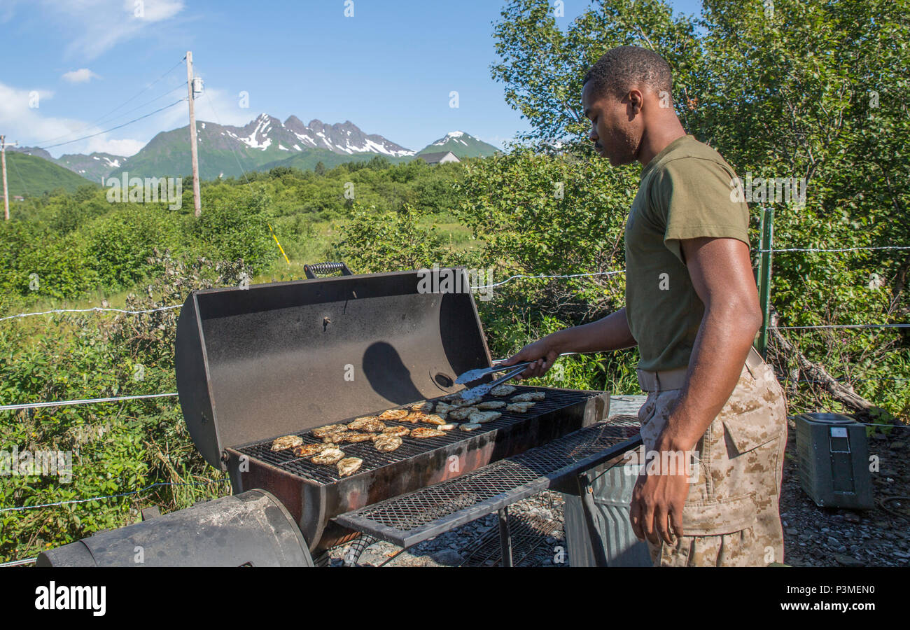 Lance Cpl. Dexter Gray-Harriday, a food service specialist with ...